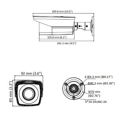 HIKVISION DS 2CE16D8T IT3ZF Analog Bullet Camera 2 7mm 13 5mm Auto
