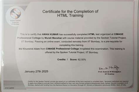 Htmlcertified Iitbombay Spokentutorial Skilldevelopment Aman Kumar