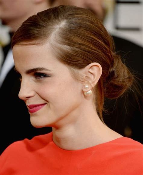 Emma Watsons Messy Knot Belongs To Those Chic Hairstyles You Can