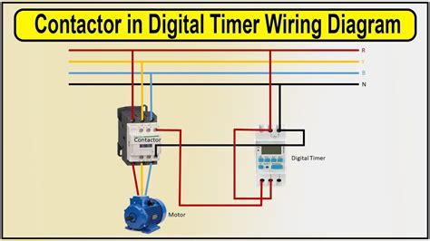 How To Make Contactor In Digital Timer Wiring Diagram Digital Timer Motor Control