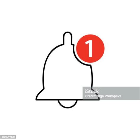 흰색 배경에 격리 된 종선 아이콘입니다 새 알림 아이콘입니다 새 메시지 아이콘입니다 벡터 일러스트레이션 Brand Name Online Messaging Platform에