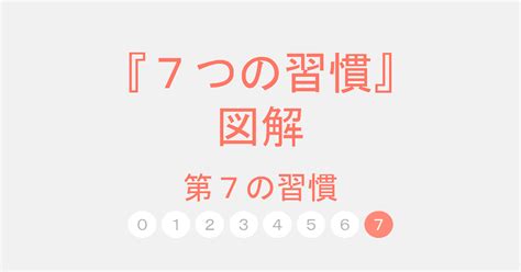 【図解】 世界的名著 『7つの習慣』 Vol⑧｜ツミアゲ書店