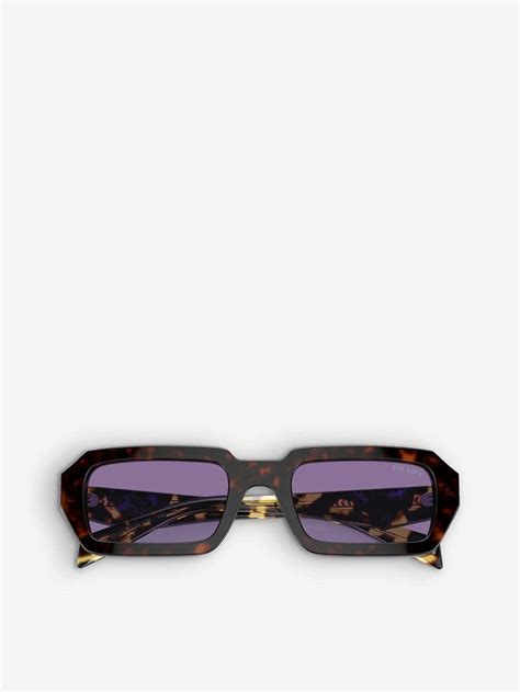 Prada Pr A12s Irregular Frame Sunglasses In Brown Endource