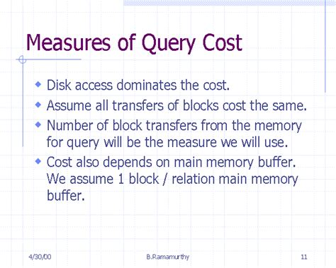 Measures Of Query Cost