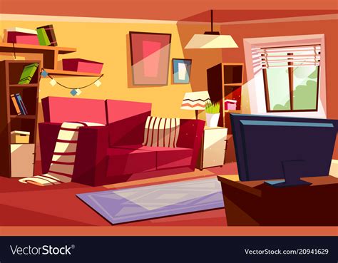 Living Room Cartoon Vector Baci Living Room
