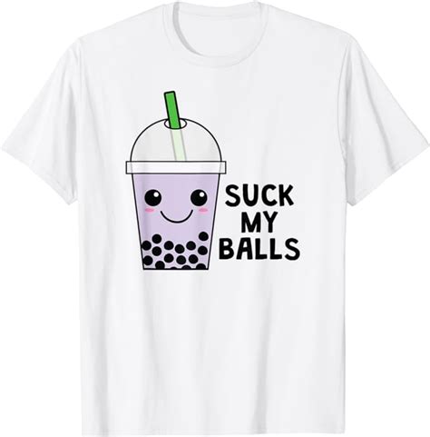 Suck My Balls Boba Tee Blasentee Geschenk T Shirt Amazonde Bekleidung