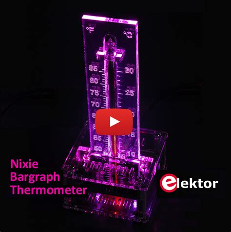 In 9 Nixie Bargraph Thermometer With Colour Lighted Scale Elektor