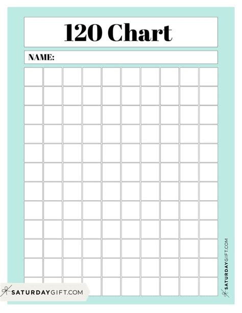 120 Chart Printable 16 Free Number Charts To 120 Worksheets Saturdayt
