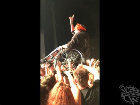 Footage Of Wheelchair Bound Rocker Crowdsurfing Media Drum World