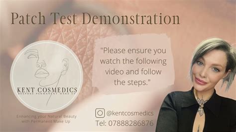 Kent Cosmedics Pmu Microblading Patch Test Demonstration Youtube