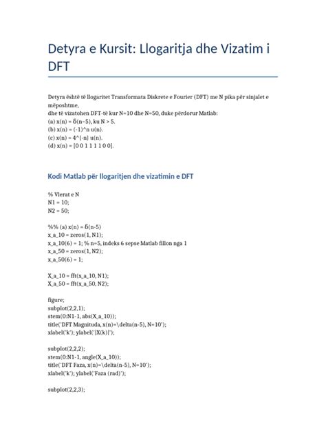 Detyra Dft Matlab Pdf