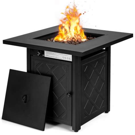 Costway 28 Propane Fire Pit Table 50000 Btu Patio Square Gas