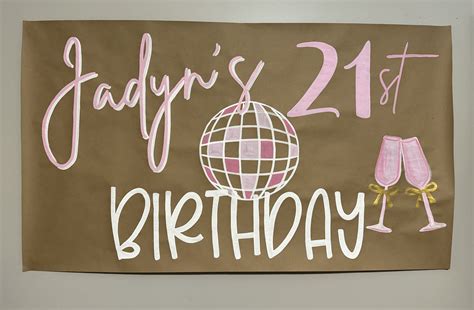 Painted Banner Kraft Paper Banner Custom Hand Painted Party Banner