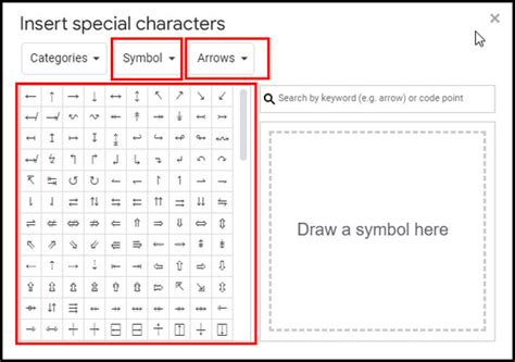 How To Put An Arrow Over A Letter In Google Docs