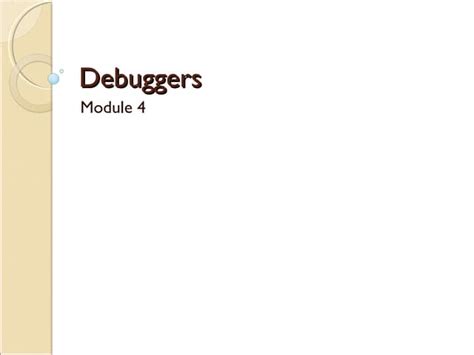 Mod04 Debuggers Ppt