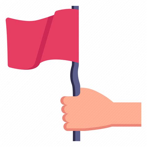 Waving Flag Pennant Flagpole Flag Conquer Sign Icon Download On
