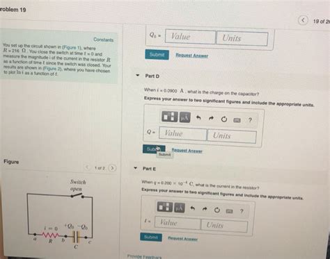 Solved 19 Of 20 Problem 19 Equal To Rc Constants Previous
