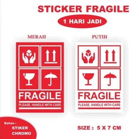Jual Sticker Fragile Shopee Indonesia