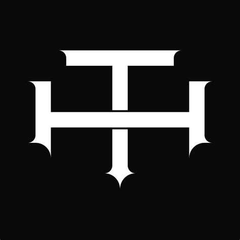 Ht Logo Monogram With Vintage Overlapping Linked Style Design Template 16574966 Vector Art At