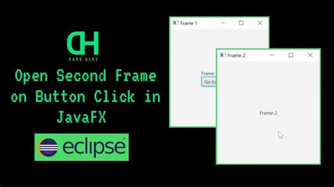 Open Second Frame On Button Click In JavaFX