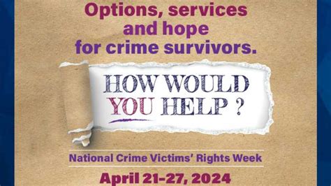 National Crime Victims Rights Week Crime Online