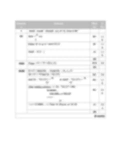 A Level Edexcel Pure Mathematics Paper 1 Mark Scheme 2025 2026 Pure