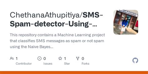 Github Chethanaathupitiya Sms Spam Detector Using Machine Learning