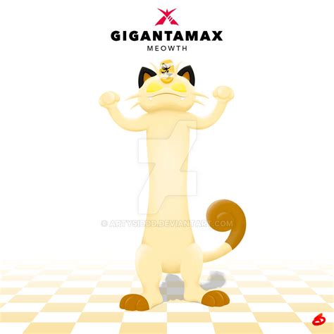 Gmax Meowth By Artysiddd On Deviantart