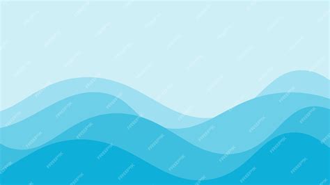 Blue Ocean Wave Background Wallpaper Vector Image Illustration Of