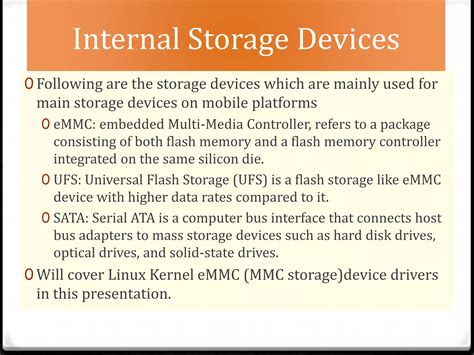 Linux Kernel Mmc Storage Driver Overview Ppt
