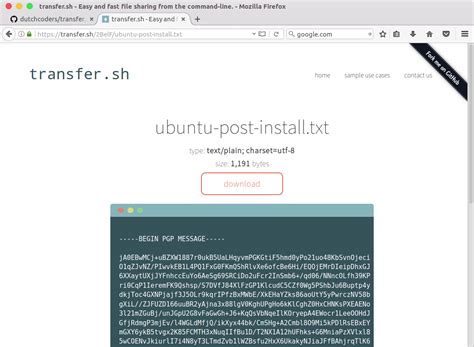 transfer sh easy and fast way to share files from the command line
