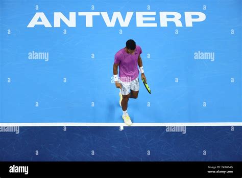 Canadian Felix Auger Aliassime Pictured During The Mens Singles Final
