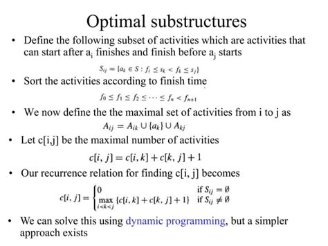 Greedy Algorithms With Activity Selection Problemppt