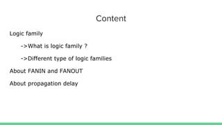 Logic Families Digital Electronics PDF