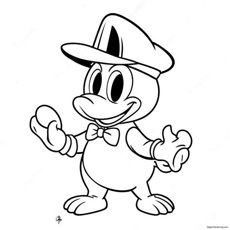 Spooky Donald Duck Costume Coloring Page 65353 52540