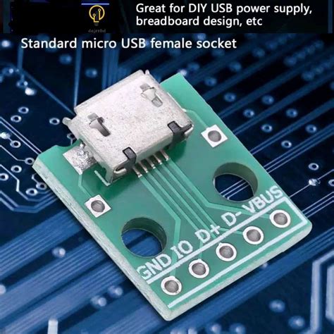 Jual Socket Micro Usb Female To Dip Adapter Pin Shopee Indonesia