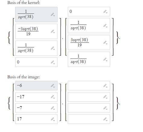Basis Of The Kernel Basis Of The Image Chegg Com