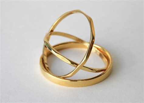 Three Gold Tone Bangle Bracelets Minimalist Cynthias Attic Direct