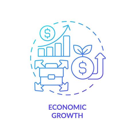 2d Gradient Economic Growth Icon Isolated Vector Foreign Direct