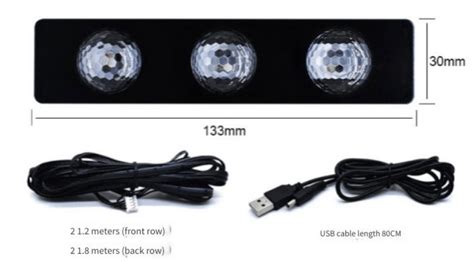 Car Interior Ambient Lights Contains 4 Light Bars Webdiennuoc