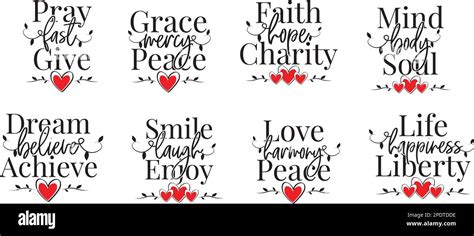 Positive Quotes Vector Wording Design Isolated On White Background