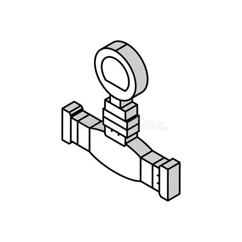 Technology Pipeline Isometric Icon Vector Illustration Stock Vector