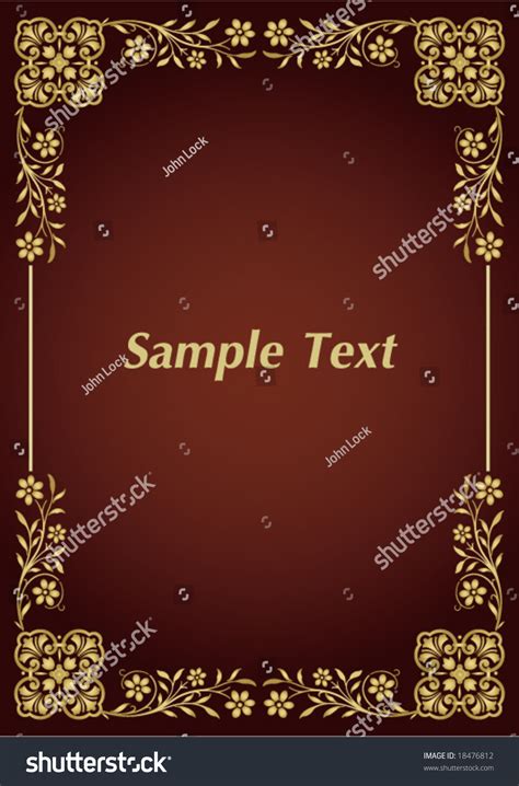 Vector Of Classical Vintage Floral Background Design For Restaurant