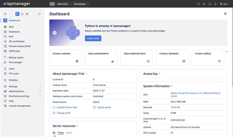 Ispmanager Streamline Website And Server Management With An Extensive