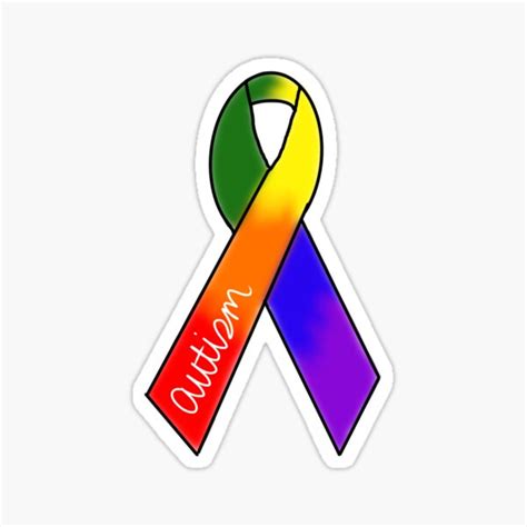 Autism Awareness Ribbon Sticker For Sale By Jenmishalecki Redbubble