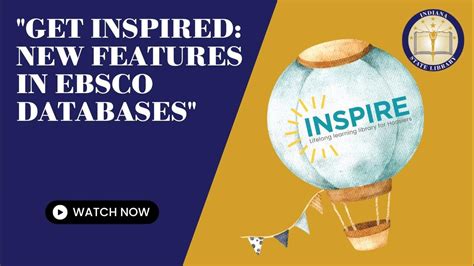 Get Inspired New Features In Ebsco Databases Youtube