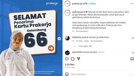Selamat Pengumuman Hasil Seleksi Kartu Prakerja Gelombang 66 Diumumkan