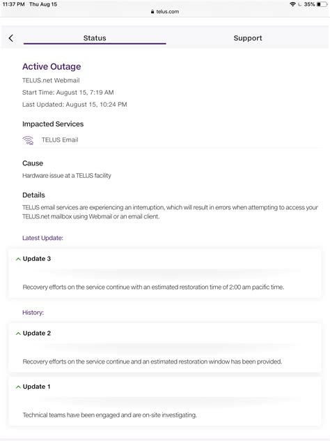 Solved Webmailtelus Email Is Currently Down Telus Neighbourhood