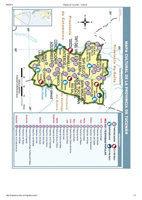 Mapa para imprimir de Tucumán Argentina Mapa cultural de Tucumán