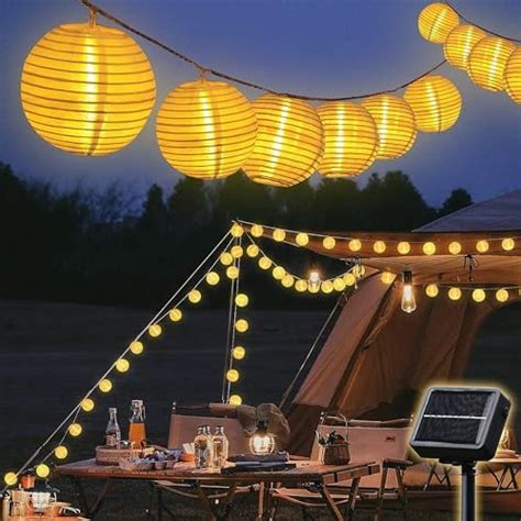 SALCAR Solar Lichterkette Lampion Außen 5m 20 LED Camping Solar